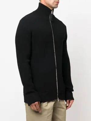 MAISON MARGIELA Ribbed Knit Cardigan With Zip