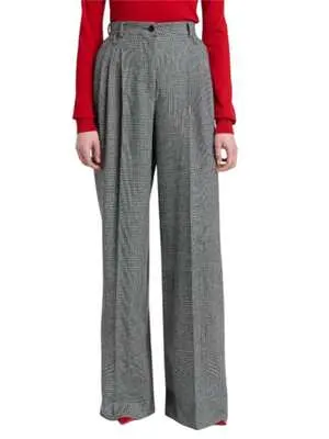 Dolce & Gabbana Wide-leg Tartan Check Trousers