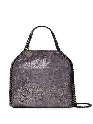Stella McCartney Metallic-effect Falabella Tote Bag - Blue