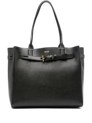 TOM FORD Medium Audrey Leather Tote Bag - Black
