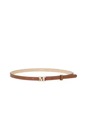Max Mara Monogram Leather Belt – Amber - Brown