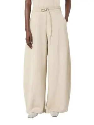 Max Mara Technical Cotton Jersey Barrel-leg Trousers Rock