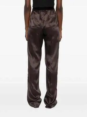 TOM FORD Logo Stripe Satin Trousers - Brown