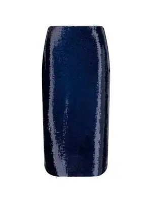 TOM FORD Sequin-embellished Pencil Skirt - Blue