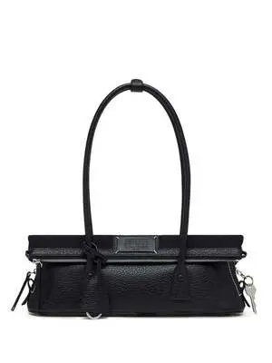 MAISON MARGIELA 5ac Leather Shoulder Bag With Logo - Black