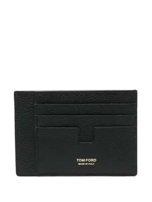 TOM FORD Printed Leather Cash Card Holder - Black