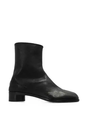 MAISON MARGIELA Leather Tabi Ankle Boots - Black