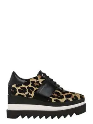 Stella McCartney Elyse Alter Mat Wedge In Shaggy Deer - Black