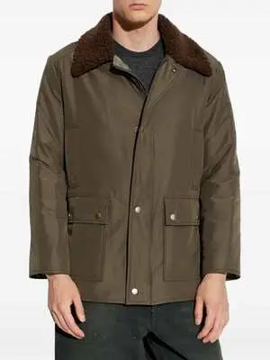 MAISON MARGIELA Jacket With Shearling Collar And Flap Pockets