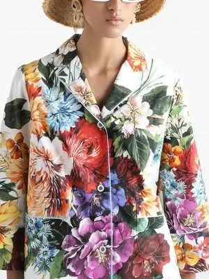 Dolce & Gabbana Floral Print Cotton Shirt
