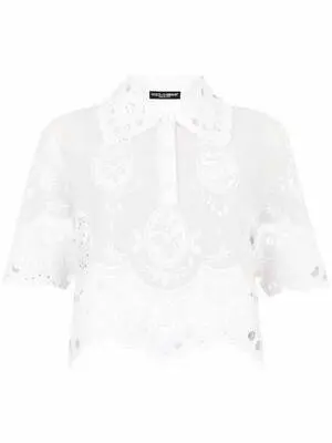 Dolce & Gabbana Embroidered Polo Shirt - White