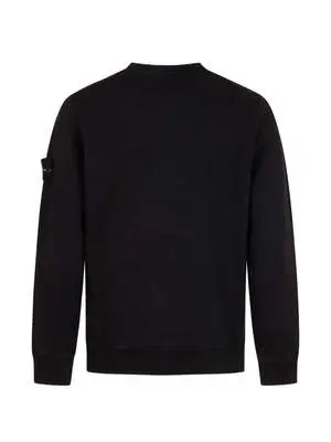 Stone Island Sweatshirt With Appliqu - Black