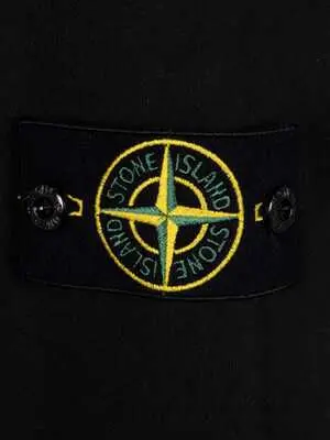Stone Island Sweatshirt With Appliqu - Black