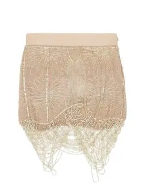 Attico Mini Skirt - Silver