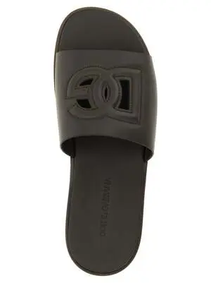Dolce & Gabbana Dg Light' Calfskin Leather Sandals