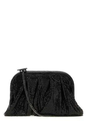 Benedetta Bruzziches Embellished Fabric Small Venus Clutch - Black