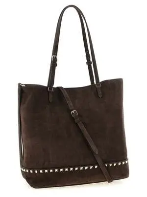 Valentino Garavani Rockstud Medium' Suede Shoulder Bag