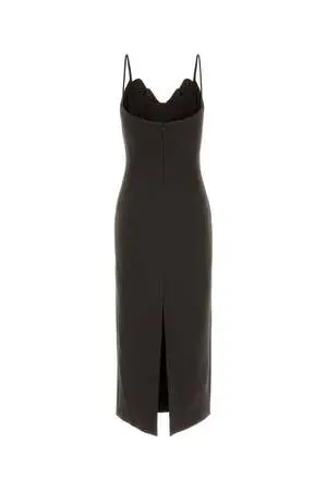 Magda Butrym Chocolate Stretch Wool Dress