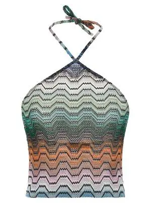 Missoni Zigzag Knit Halter Top - Multicolor