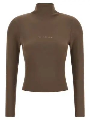 Alexander Wang Logo Ribbed Sweater - Cream