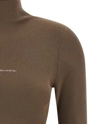 Alexander Wang Logo Ribbed Sweater