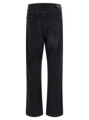 Balmain Monogram Jacquard Straight Leg Jeans