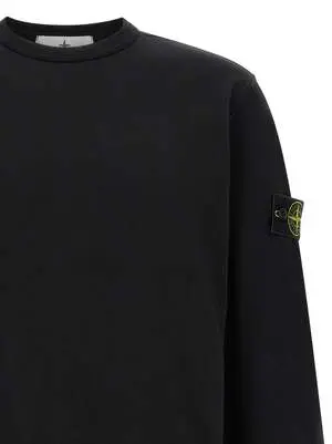 Stone Island Badge Sweatshirt - Black