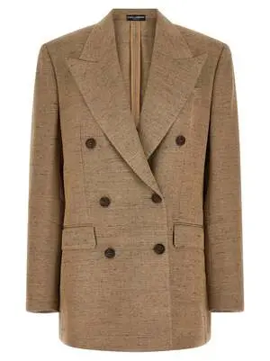 Dolce & Gabbana Double-breasted Blazer - Cream