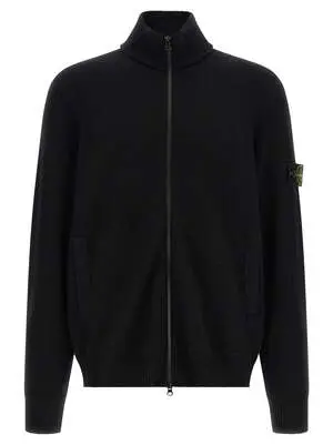 Stone Island Badge Cardigan - Black