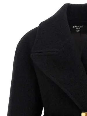 Balmain Anthem' Belted Caban