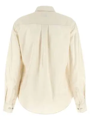 LEMAIRE Pointed Collar Shirt In Cotton And Silk Blend - Cream