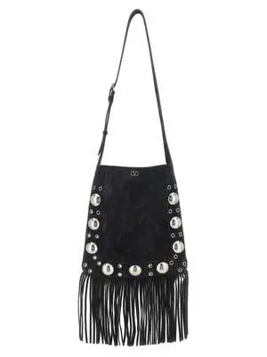 Valentino Garavani Nellcôte' Medium Shoulder Bag - Black