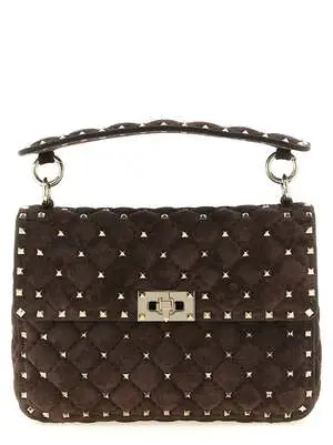 Valentino Garavani Rockstud Spike Mediium' Crossbody Bag - Brown