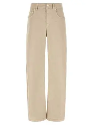 Brunello Cucinelli Garment-dyed Jeans - Cream