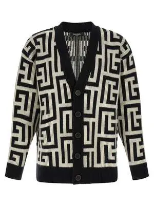 Balmain Monogram Macro Cardigan - Multicolor