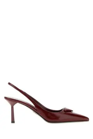 Prada Leather Slingback Pumps - Red
