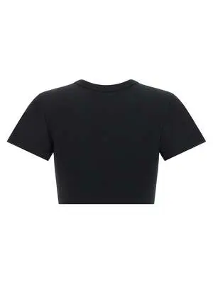 Attico Bustier Crop T-shirt - Black