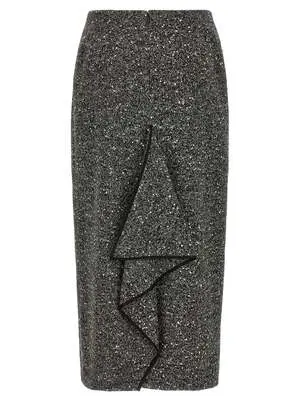 Valentino Garavani Chevron Bouclé Pencil Skirt