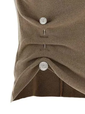 Giuseppe Di Morabito Jewel Embellished Knit Top - Cream