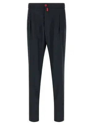Kiton Red Button Pants - Blue