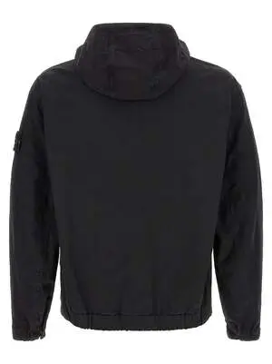 Stone Island 1200011" Organic Cotton Hooded Overshirt