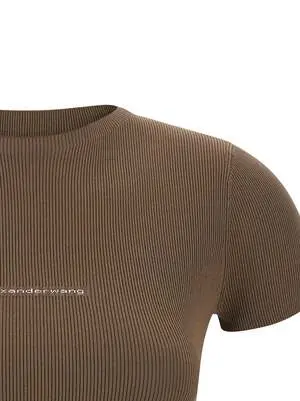 Alexander Wang Ribbed T-shirt With Logo