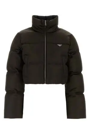 Prada Re-nylon Down Vest - Brown
