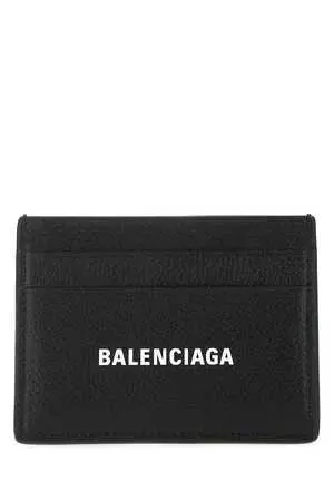 Balenciaga Leather Card Holder - Black