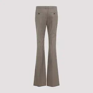 Saint Laurent Prince Of Wales Houndstooth Flared Trousers
