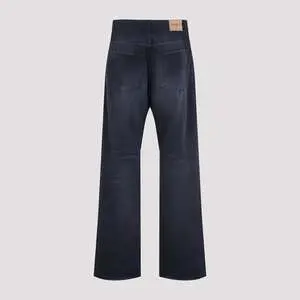 Balenciaga Curved Knee Straight Leg Denim Pants