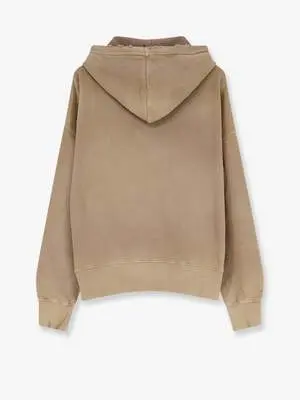 GOLDEN GOOSE Cotton Sweatshirt With Embroidered Logo And Distressed Details - Multicolor