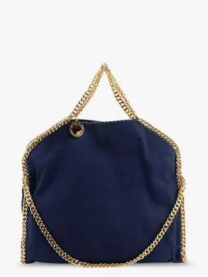 Stella McCartney Falabella Alter Suede Shoulder Bag With Metal Profiles - Blue