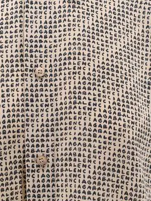 Balenciaga All Over Print Silk Shirt