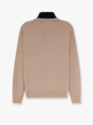 Miu Miu Cashmere Sweater With Logo Inlay